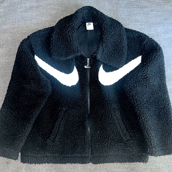 Nike | Jackets & Coats | Nike Nsw Swoosh Faux Fur Jacket | Poshmark